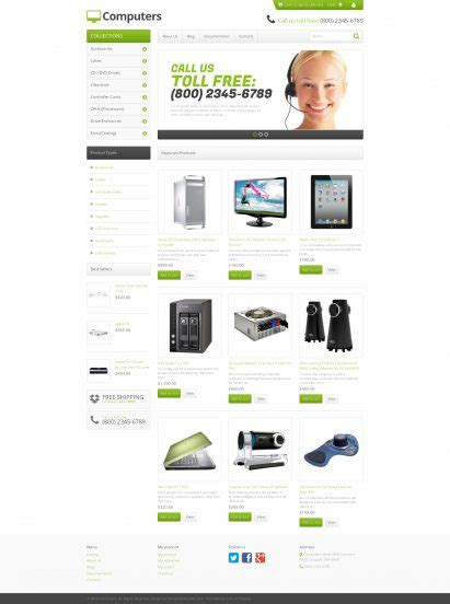 Computer Store Template Responsive Shopify Theme Zemez Shopify