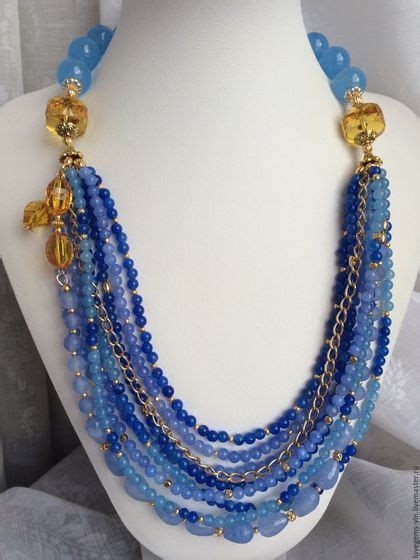 Купить или заказать Колье из натуральных камней РЕКА РЕЧЕНЬКА в интернет магазине на Ярмарке