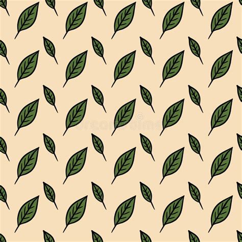 Seamless Pattern Of Leaf Cartoon Stock Illustration Illustration Of Graphic Seamless 254191904