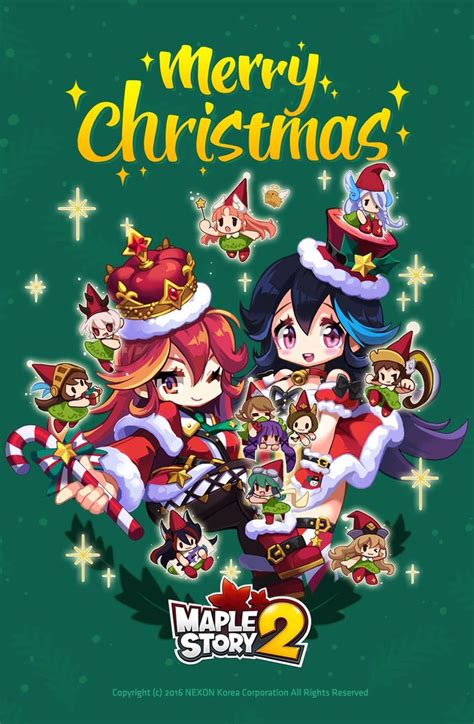 메이플2 공식 일러스트 봇 On Twitter 게임 포스터 크리스마스 만화 배경화면