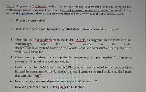 Part A Register In Tryhackme With A Free Account Or