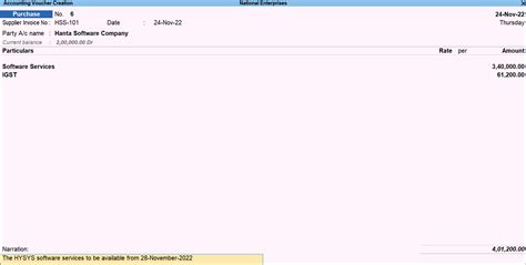 How To Record Purchase Of Goods And Services In TallyPrime Regular SEZ TallyHelp