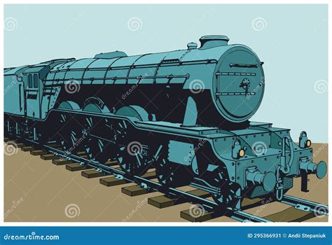 Locomotive Drawings Illustrations Cartoon Vector