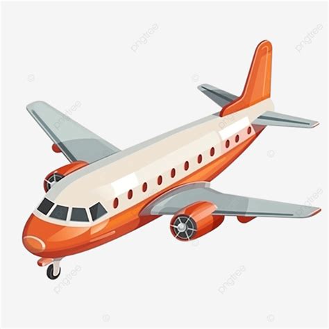 비행기 만화 일러스트 여객기 오렌지 장식 소형 여객기 여객기 Png 일러스트 및 이미지 에 대한 무료 다운로드 Pngtree