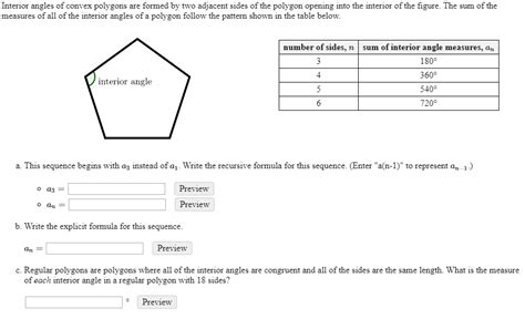 Solved Interior Angles Of Convex Polygons Are Formed By Two