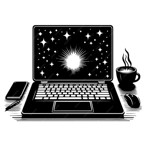 Leptop Computer Black Color Vector Silhouette Solide White Colour Background 77 Premium Ai