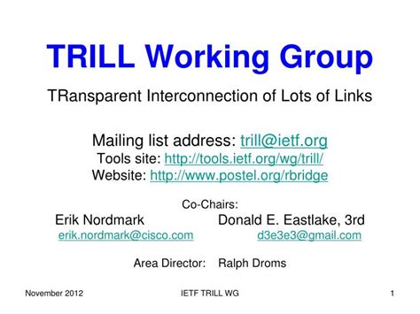 ppt trill working group powerpoint presentation free download id
