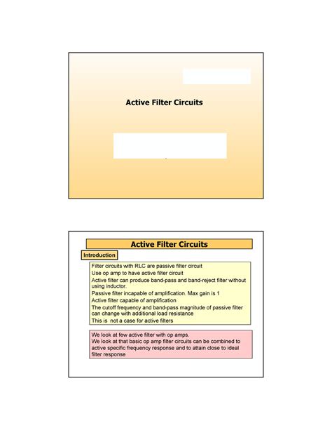 Ch15 Active Filter Lecture Notes 17 18 Active Filter Circuits Z Aliyazicioglu Electrical
