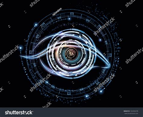 Background Design Eye Outlines Fractal Abstract Stock Illustration