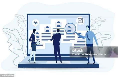 Kyc 또는 돋보기 또는 채용 대행사를 통해 파트너에서 고객 개념의 신원을 확인하는 비즈니스로 고객을 알고 있습니다벡터