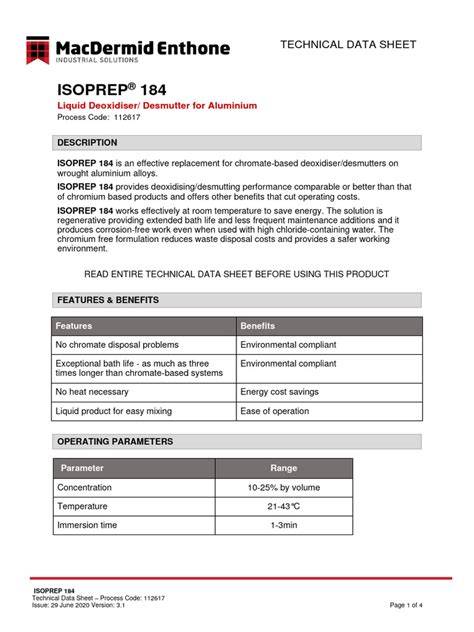 Isoprep 184 Pdf Titration Chemistry
