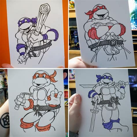 More Inktober Doodles R Tmnt