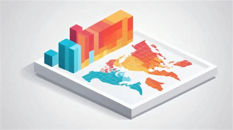 Isometric Global Data Visualization With Bar Chart And World Map