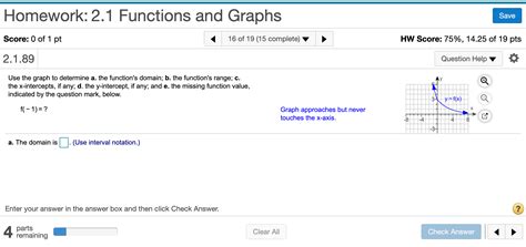 Solved Homework 2 1 Functions And Graphs Save Score 0 Of 1