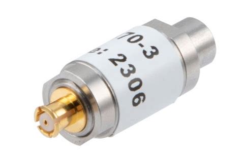 3 DB Fixed Attenuator SMP Male To SMP Female Stainless Steel Body Rated To 1 Watt Up To 18 GHz