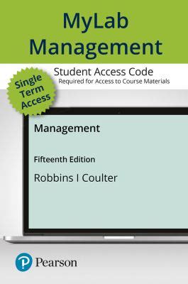 MyLab Management With Pearson EText Access Card For Management Copy By Mary Coulter