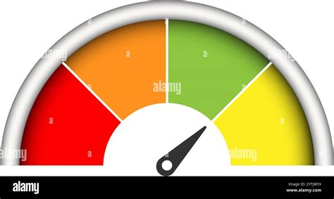 Measuring Gauge Indicator Speedometer Tachometer Speed Indicator Icon Vector Illustration