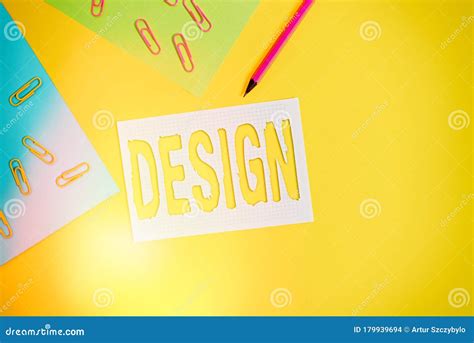 Word Writing Text Design Business Concept For Plan Drawing Produced To Show Look Function Or