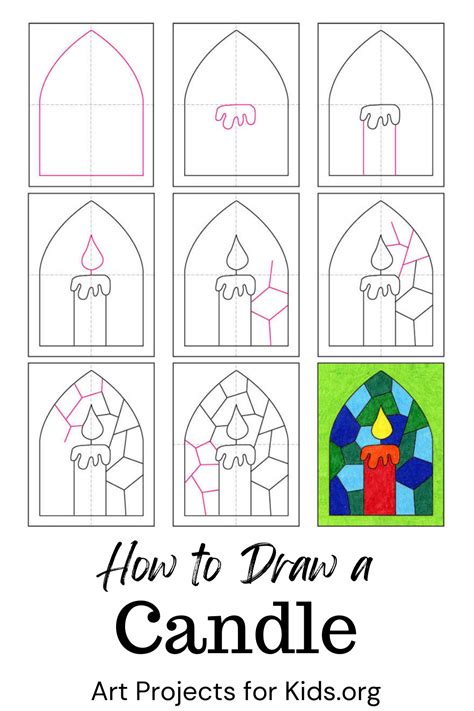 Learn How To Draw A Candle With An Easy Step By Step PDF Tutorial Howtodraw Tutorial Drawing