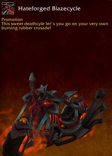 World Of Warcraft Dlc Wow Hateforged Blazecycle Limited Edition