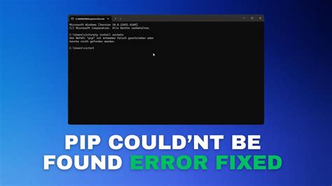 pip install not working fixed 2024 youtube