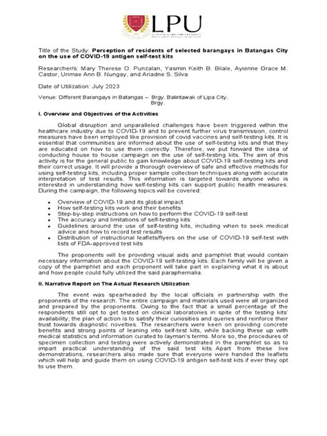 Research Utilization Report Pdf