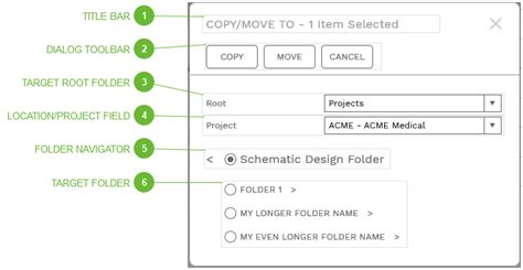 Copy Move To Dialog