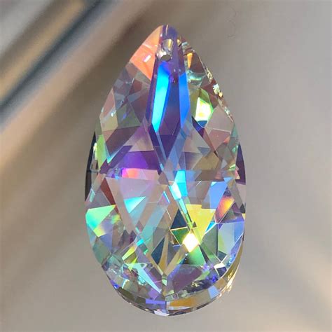Prism Crystal Ab Asfour Teardrop Prism Pendant Crystal Prism