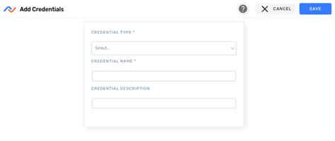 Create A New Credential Nexla Docs