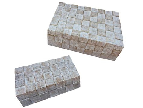 Set Of 2 Wooden Lattice Boxes Bohemia And Co