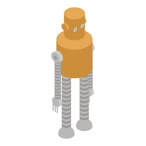 Long Legs Robot Icon Isometric Style 15379508 Vector Art At Vecteezy