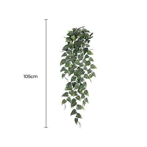 Hanging Artificial Pothos Philodendron Plant Uv Resistant 105cm