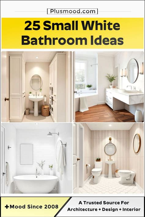 25 Small White Bathroom Ideas For A Fresh Look Plusmood Small White