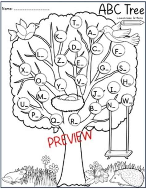 Abc Tree Alphabet Practice Letter Recognition And Phonics By Esl Classroom