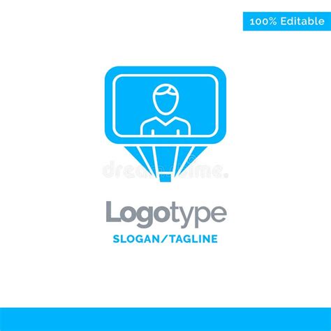 User Profile Id Login Blue Solid Logo Template Place For Tagline Stock Vector Illustration
