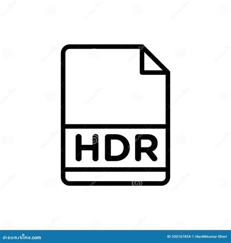 Hdr Image File Extension Icon Stock Illustration Illustration Of Line