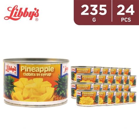 Buy Libbys Pineapple Tidbits In Syrup 24 X 235 G توصيل