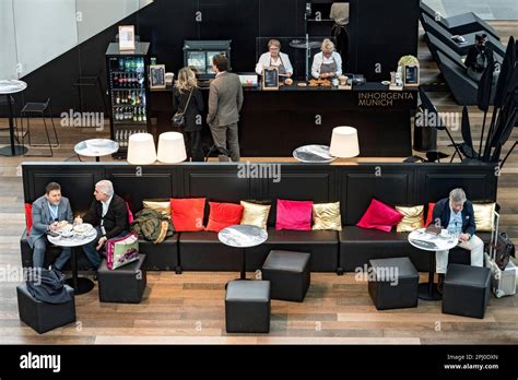 Snack Bar Cafe Kaefer In The Entrance Hall Of The Munich Trade Fair