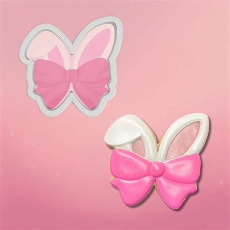 Bunny Ears With Bow Cookie Cutter — The Cookie Countess