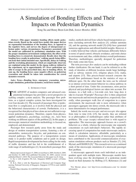 Pdf A Simulation Of Bonding Effects And Their Impacts On Pedestrian Dynamics