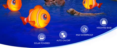 Cootway Solar Floating Pool Lights 16 Inch Inflatable