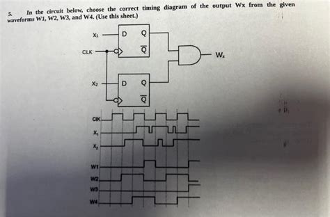 Solved In The Circuit Below Choose The Correct Timing Chegg