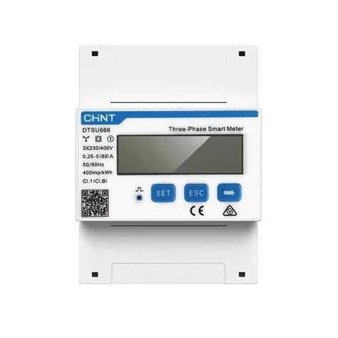 Electrical Center B2c Chint Ddsu666 Dtsu666 80a Din Rail Digital Energy Kwh Meter Volt Amp