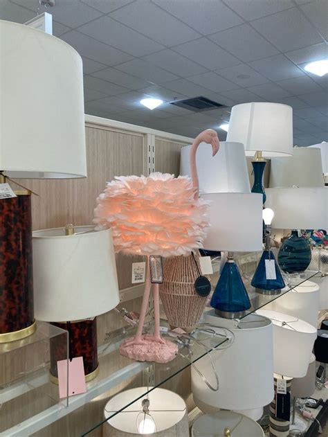 Homegoods Flamingo Lamp Pink Flamingo Feather Lampshade With Legs