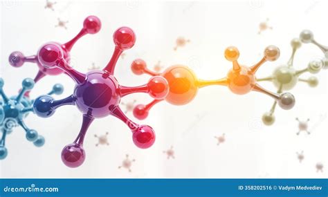 Abstract Biochemical Compounds Visualization Stock Image 347400433