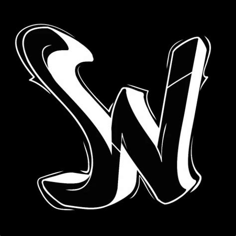 Letter W Graffiti