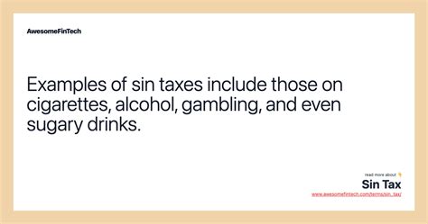 Sin Tax Awesomefintech Blog