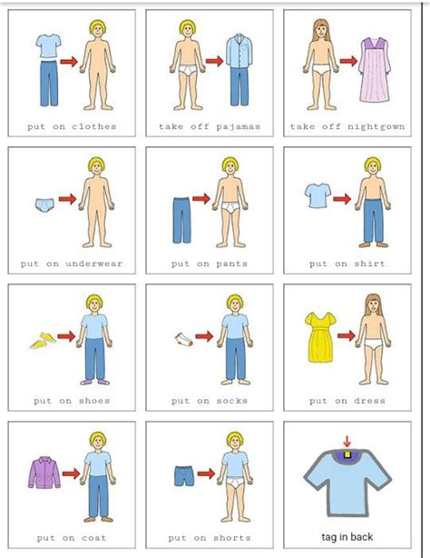 Printable Getting Dressed Visual Schedule Printable Calendars At A Glance