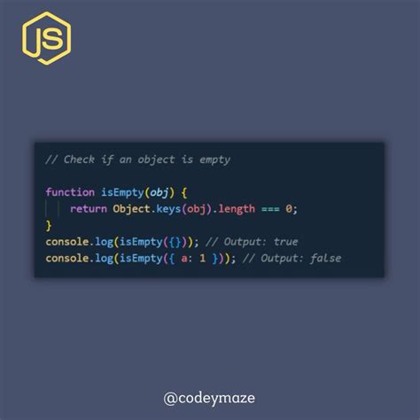 Check if object is empty in Javascript in 2025 | Coding, Web ...