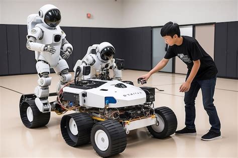 Students Using Advanced Robotics For Simulating Space Exploration